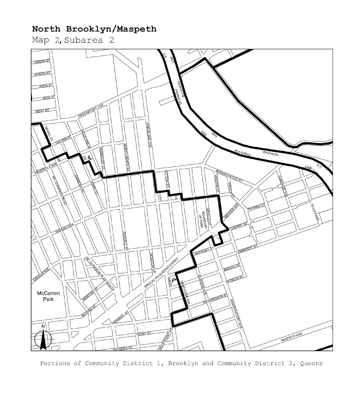 APPENDIX J — Designated Areas Within Manufacturing Districts | Zoning ...